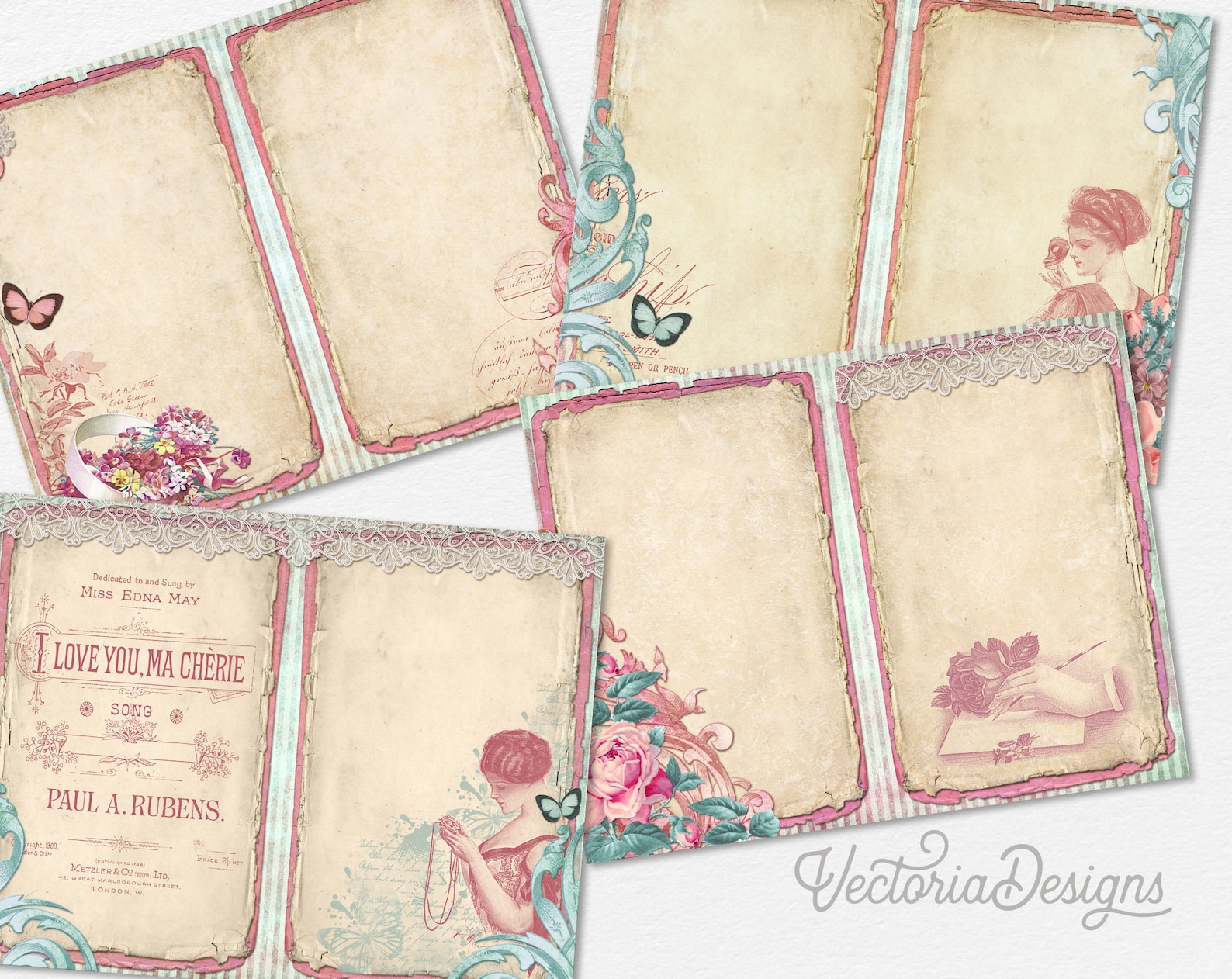 Shabby Elegant Junk Journal Kit Printable Junk Journal Kit Printable ...