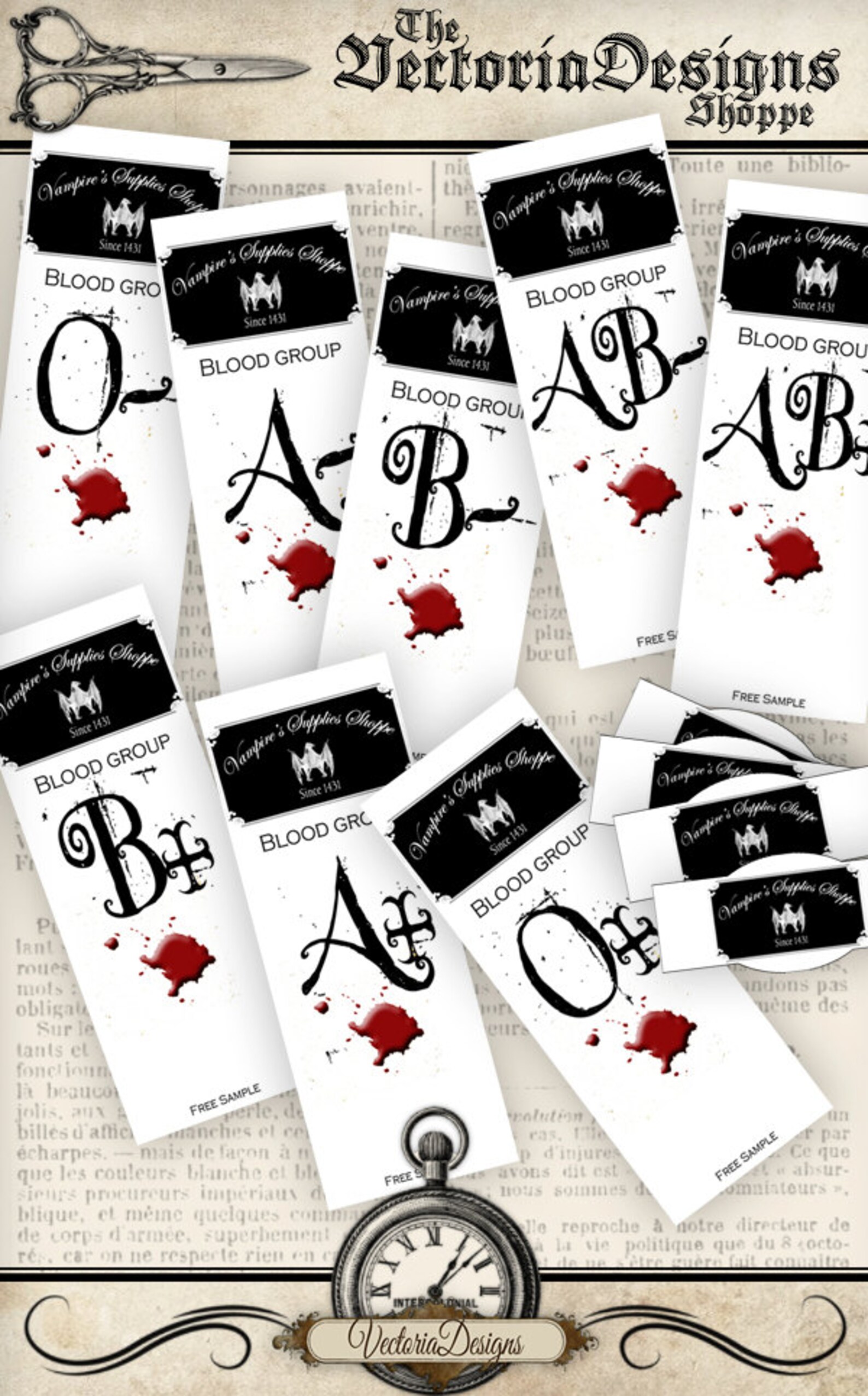 Halloween Apothecary Test Tube Labels Halloween Vampire - Etsy