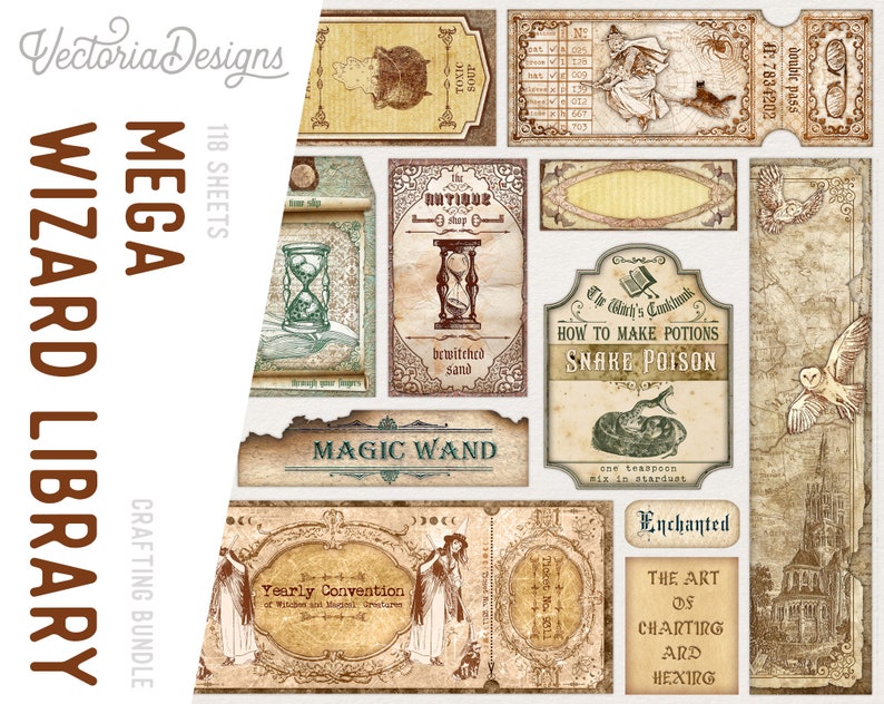 Wizard Library MEGA Crafting Bundle 002443 NEW - Etsy