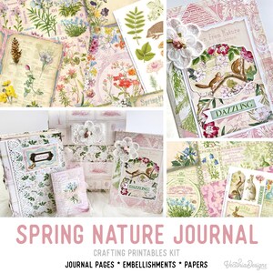 Spring Nature Journal Crafting Printables Kit, Spring Junk Journal ...