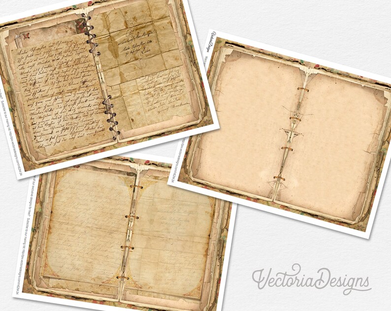 Layered Junk Journal Kit Printable Paper Craft Layered | Etsy