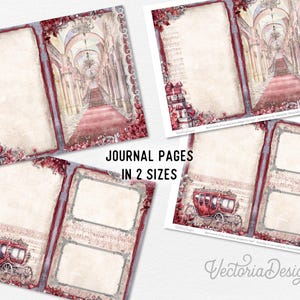 Deep Red & Silver Junk Journal Kit, Red Silver Junk Journal Kit Silver ...