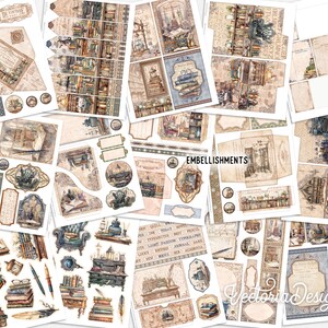 Dark Academia Writer Junk Journal Kit Large DELUXE, Dark Academia ...