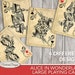 Large Alice in Wonderland Playing Cards, Alice in Wonderland Decor ...