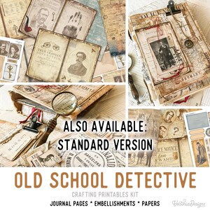 Old School Detective Crafting Printables Kit MINI, Detective Junk ...