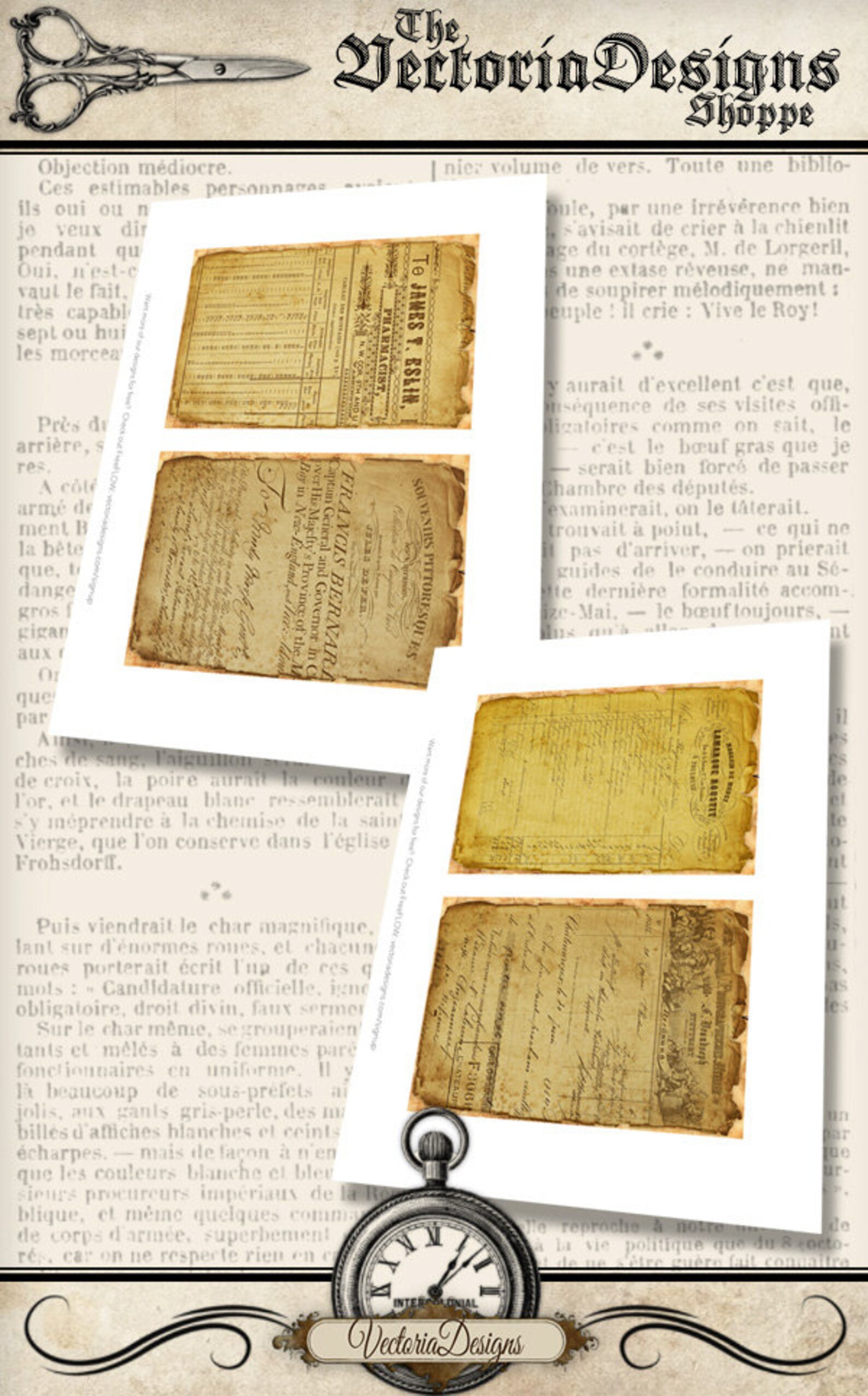 Ephemera Papers 6 X 4 Inch Printable Paper Crafting Crafts - Etsy