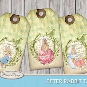 Peter Rabbit Tags Printable Tags Paper Crafting Beatrix Potter ...