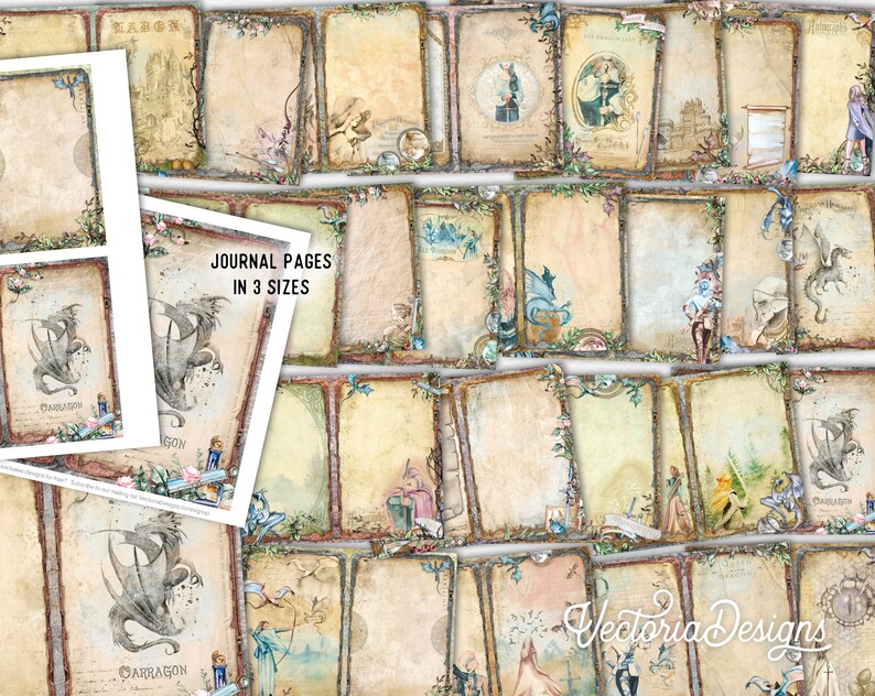 The Dragon Lady Crafting Printables Kit, Dragon Embellishments, Dragon ...