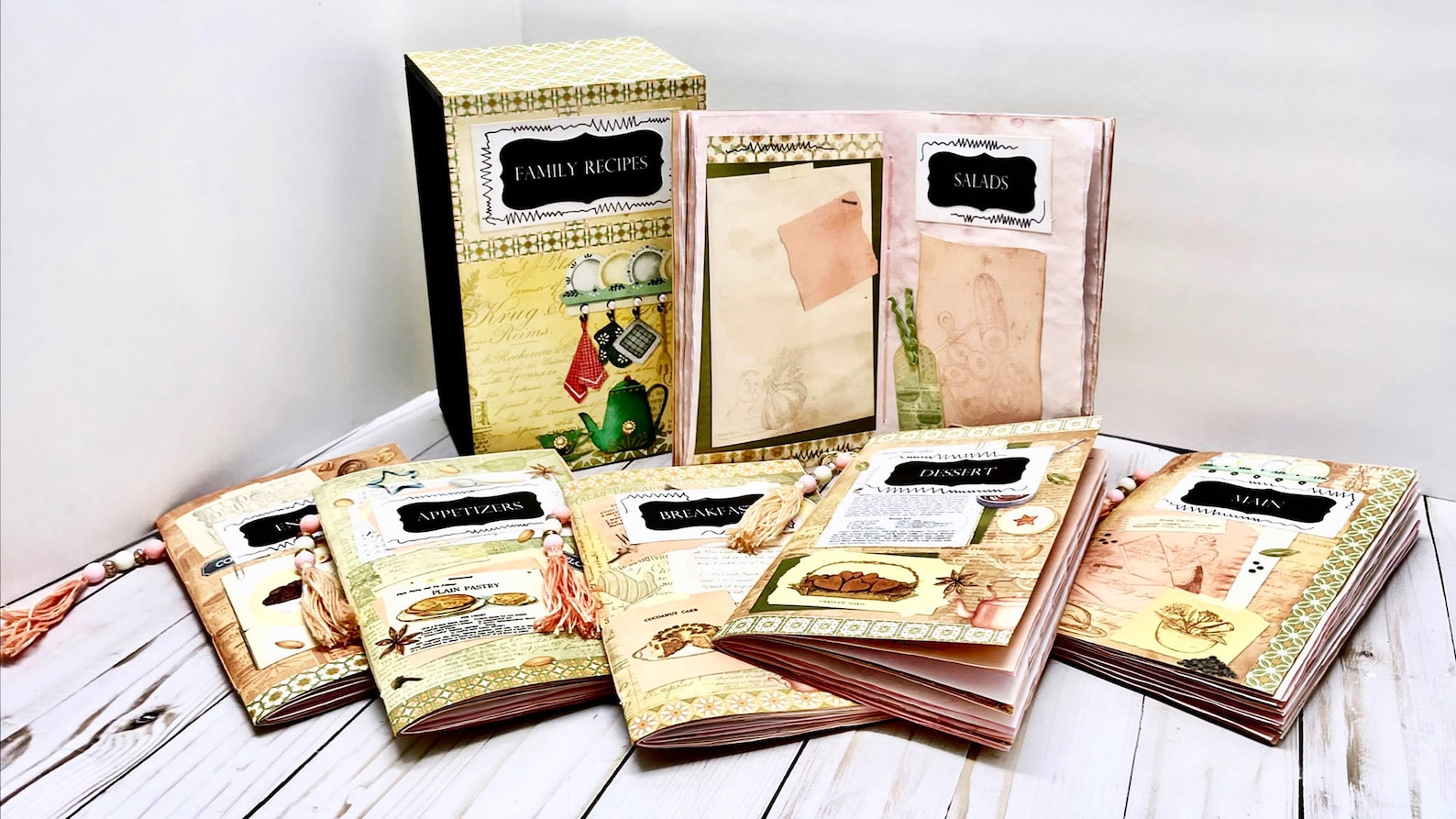 Recipe Journal Box Project Pack Printable Junk Journal Kit | Etsy