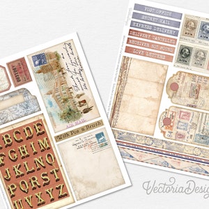 Hidden Letters Junk Journal Kit ADD-ON, Printable Junk Journal Pages ...