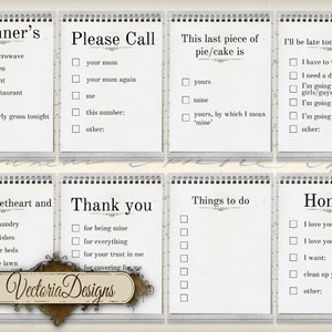 Sweetheart Notes Printable Instant Download Digital Collage Sheet ...