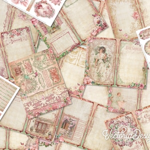Pretty in Pink Junk Journal Kit, Printable Junk Journal Kit Pink ...