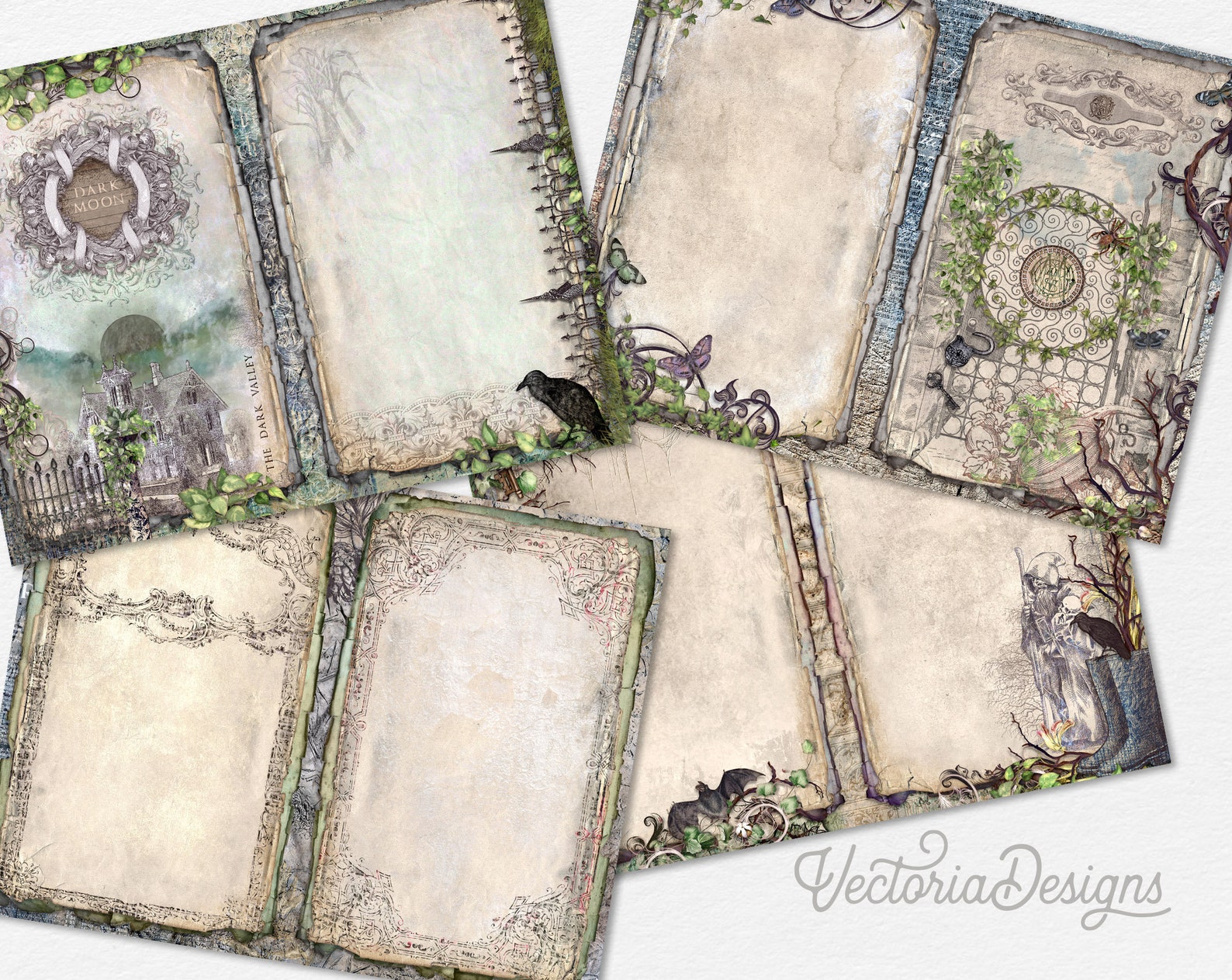 Forgotten Garden Junk Journal Kit, Halloween Junk Journal Kit ...