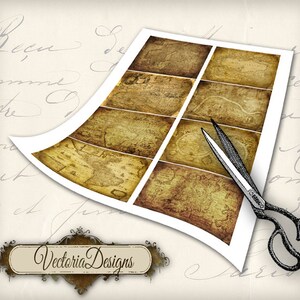 Old Maps ATC Vintage Images Digital Background Instant Download ...