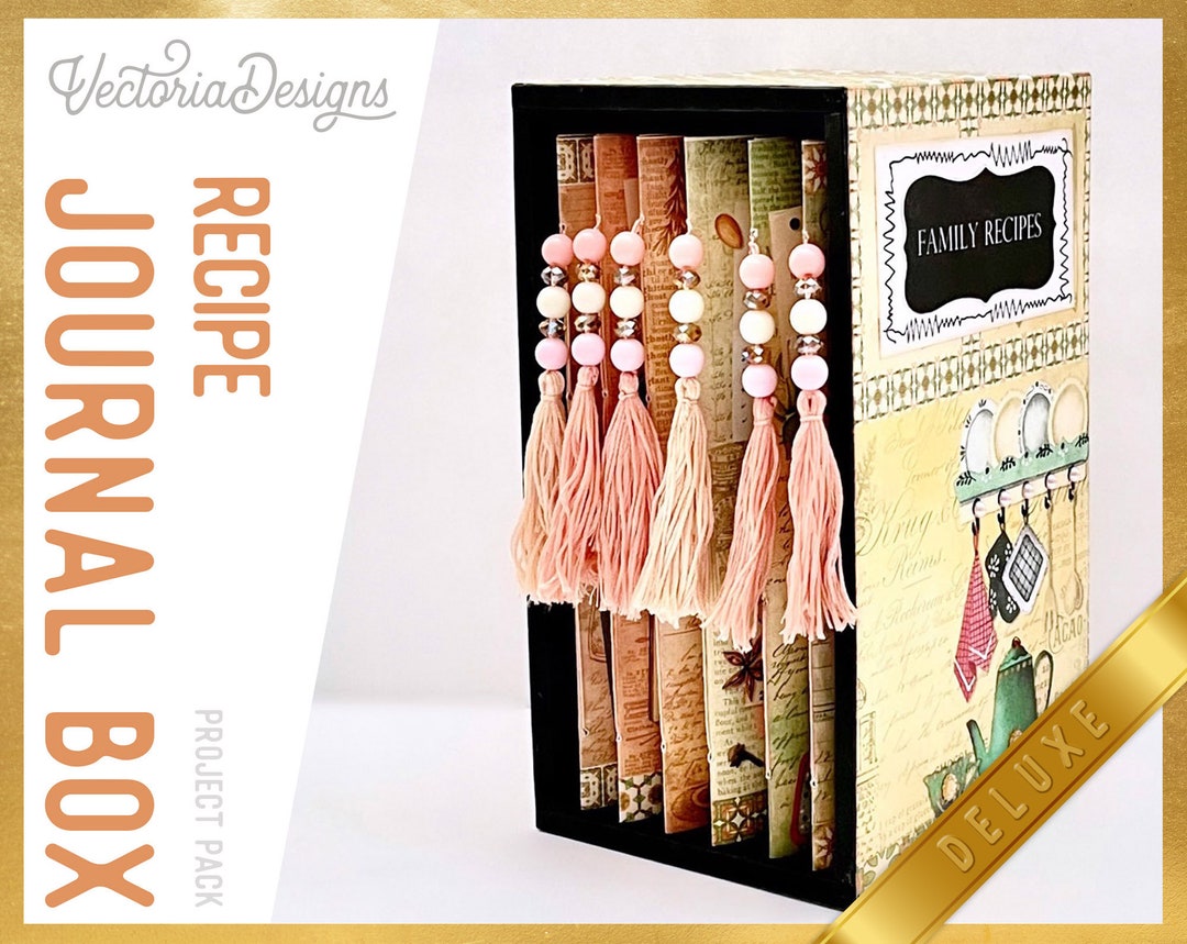 Recipe Journal Box DELUXE Project Pack, Printable Journal Kit, Junk ...
