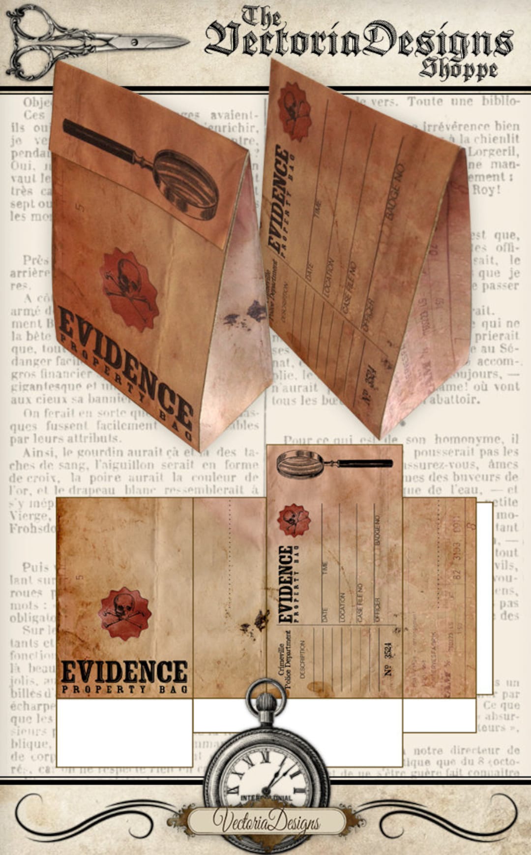 Evidence Bags, Detective Party Decor, Halloween Favors, Halloween ...