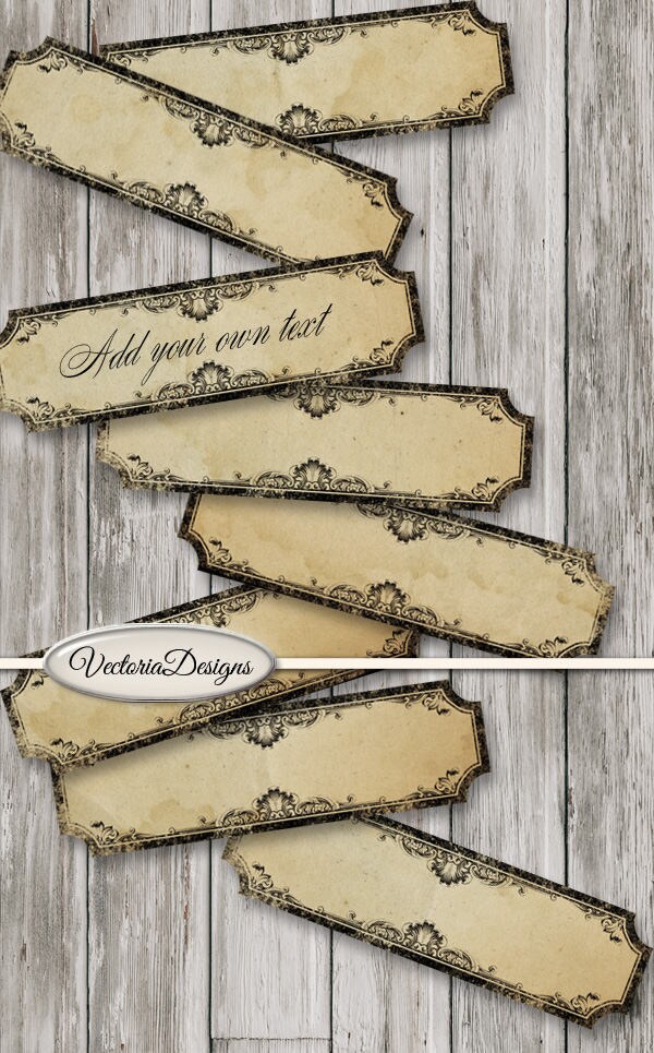 Vintage Labels Clip Art // Digital Frames PNG Vector // - Etsy Canada