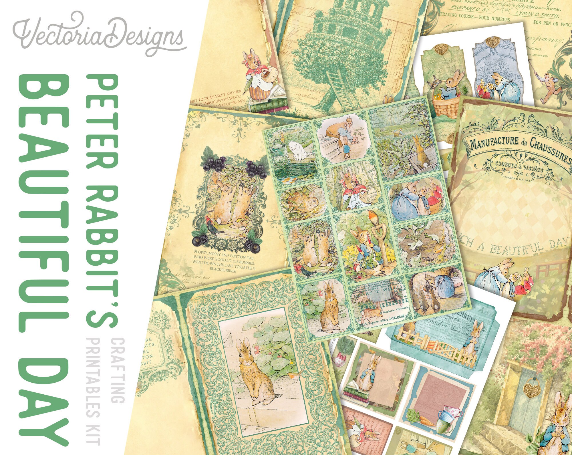 Peter Rabbit's Beautiful Day Crafting Printables Kit, Printable Journal ...
