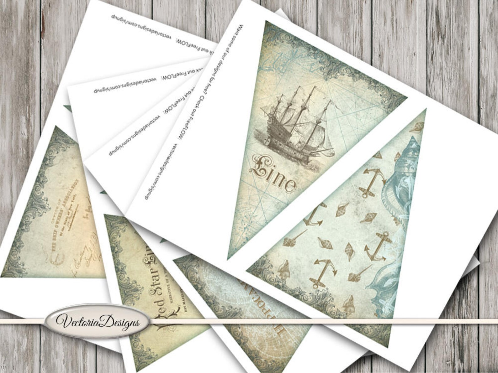 Printable Nautical Banner Bunting Printable Party Banner Ship - Etsy