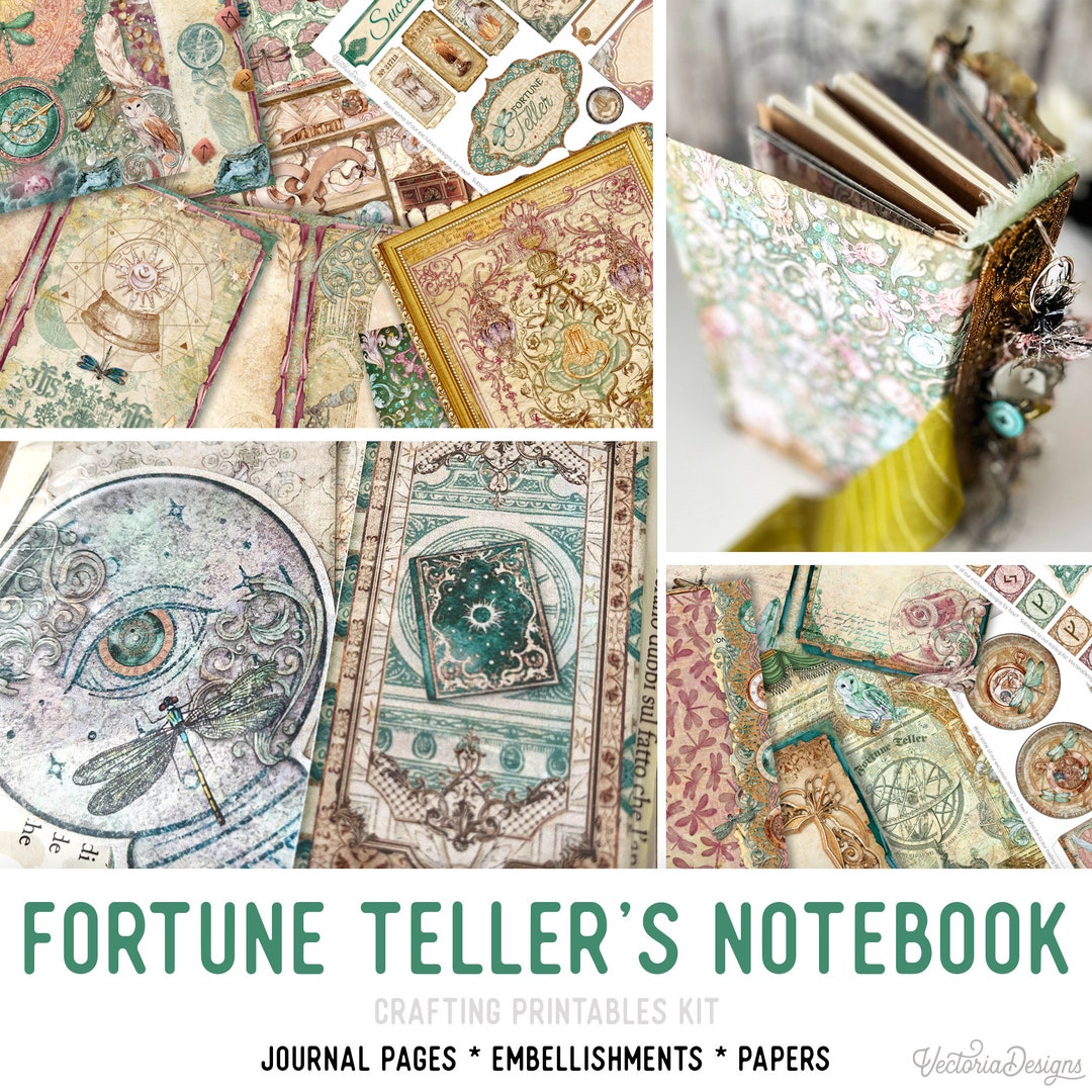 Fortune Teller's Notebook Crafting Printables Kit Fortune Teller Junk ...