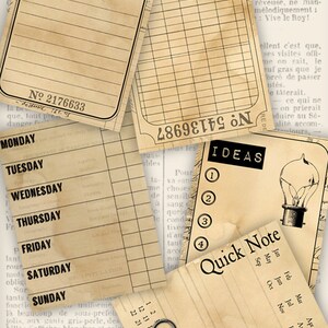 Junk Journal Cards Journal Printable Digital Journal Cards | Etsy