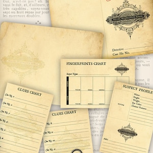 Detective Party Supplies, Private Investigator Case File, Printable ...