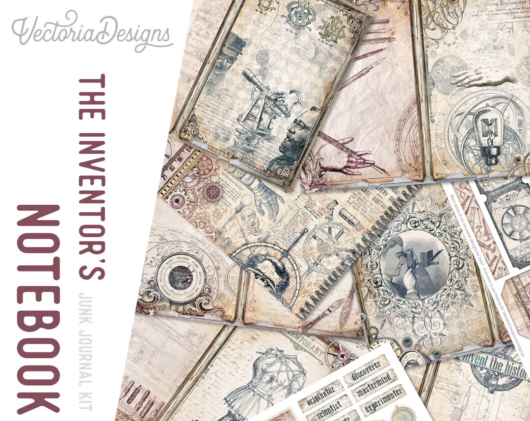 The Inventor's Notebook Junk Journal Kit Steampunk - Etsy