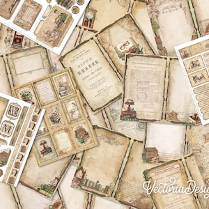 The Forgotten Library Junk Journal Kit, Books Junk Journal Kit ...