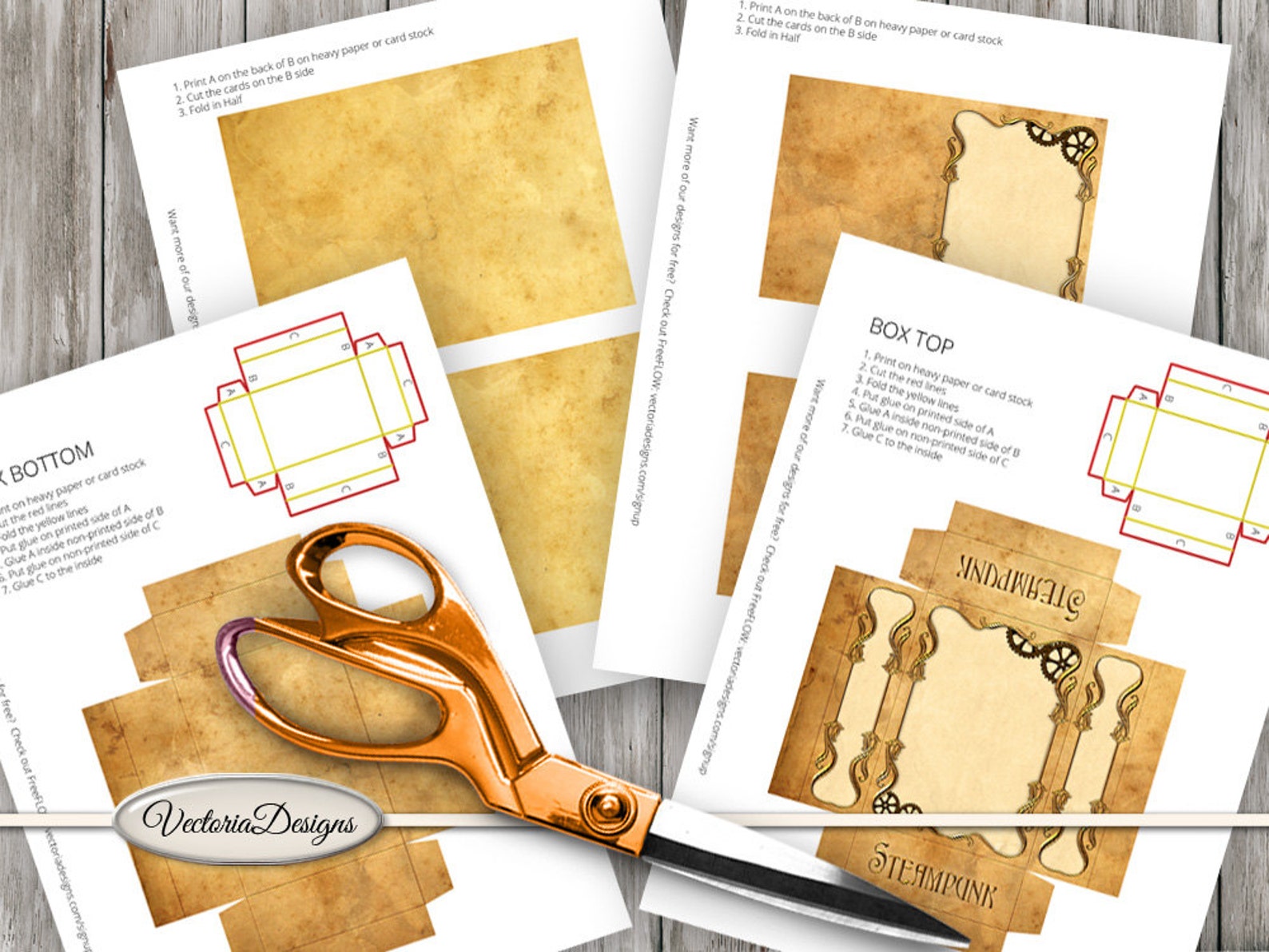 Steampunk Jewelry Box Printable Steampunk Box Printable Jewelry ...