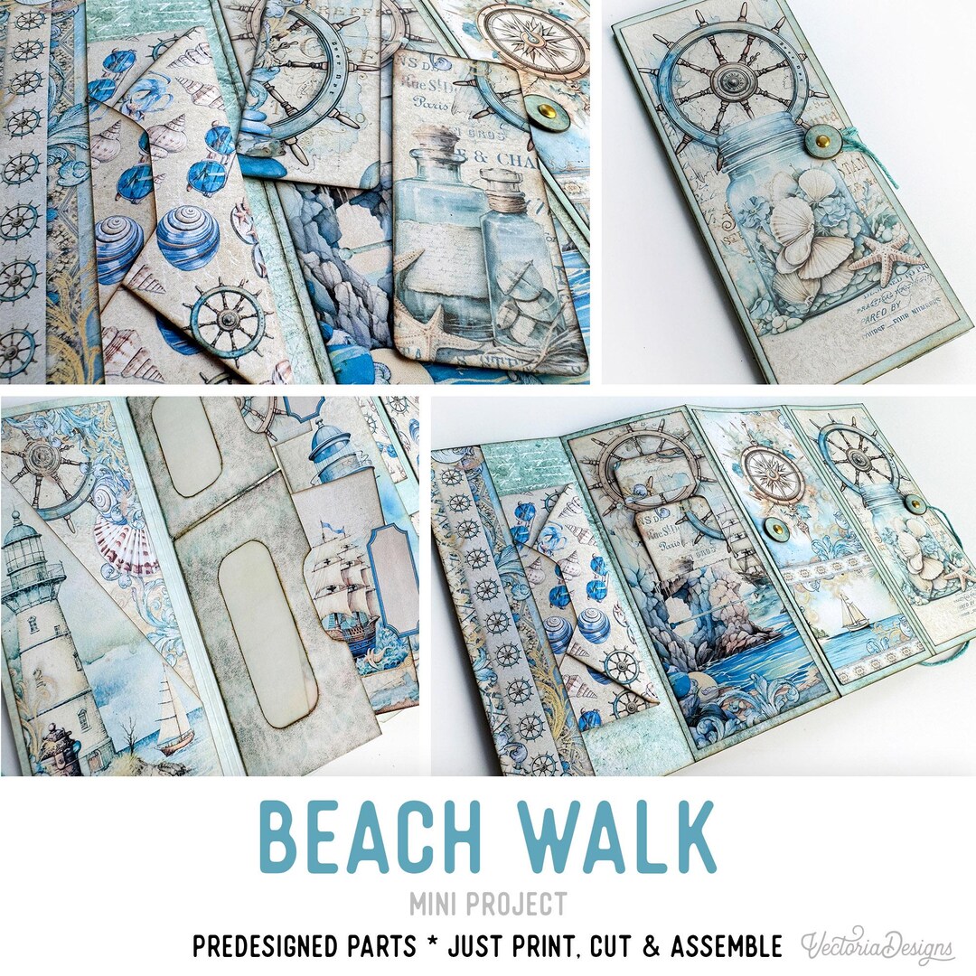 Beach Walk Mini Folio Mini Project Beach Crafts Mini Folio Beach Craft ...