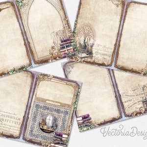 Dark Academia Reading Nook Junk Journal Kit, Printable Junk Journal Kit ...