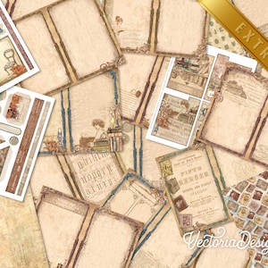 Antique Library DELUXE MEGA Crafting Bundle, Library Printables ...