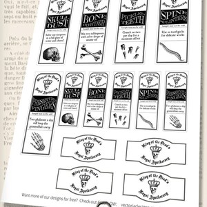 Halloween Test Tube Labels Scrapbook Printables Halloween | Etsy