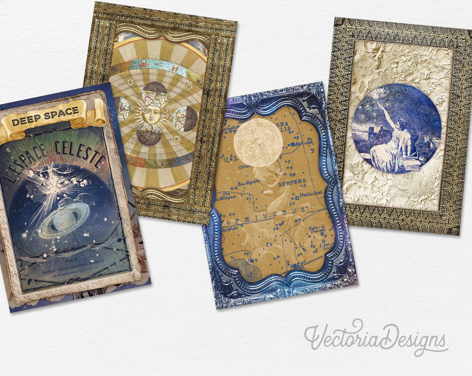 Celestial Cards Printable Cards Astrology Cards Junk - Etsy