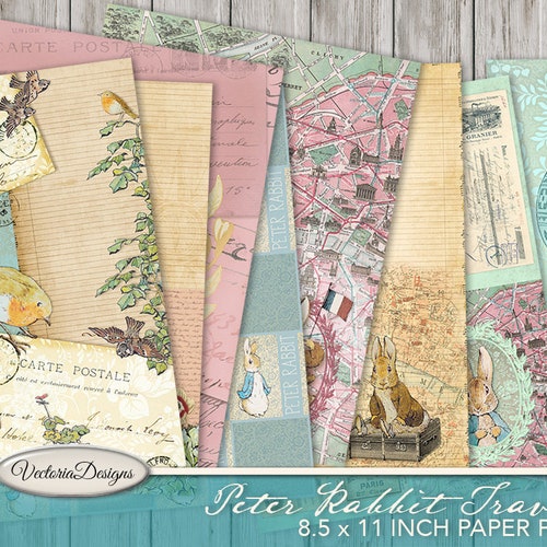 Peter Rabbit Paper Pack Beatrix Potter Digital Paper - Etsy