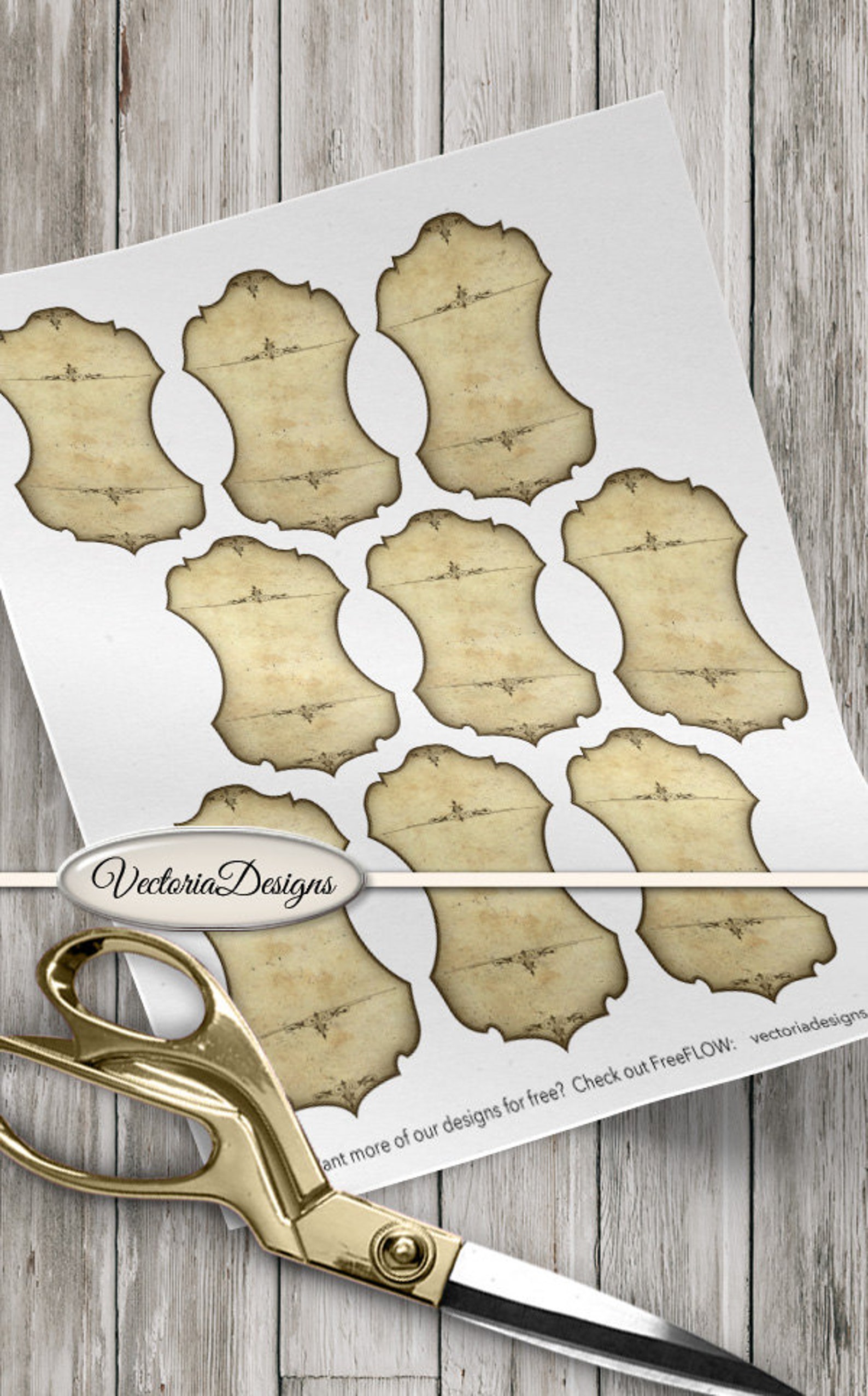 Blank Apothecary Labels Printable Blank Silhouette Cutting | Etsy