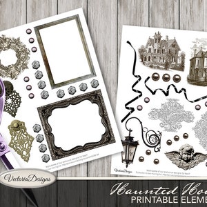 Halloween Junk Journal, Digital Paper Craft, Scrapbook Paper, Haunted ...