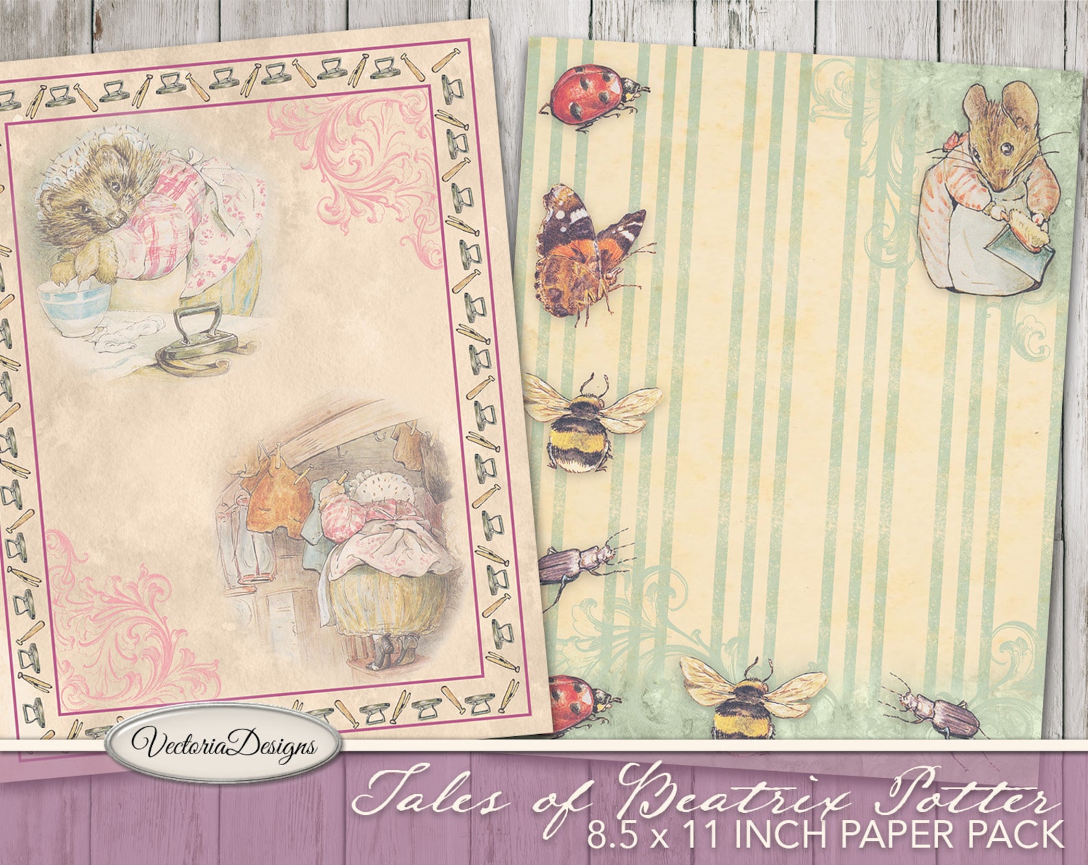 Tales of Beatrix Potter 8.5 X 11 Inch Paper Pack, Journal Pages ...