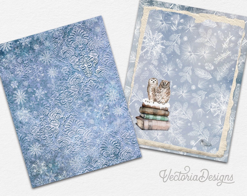 Snow Digital Paper Pack Winter Paper Pack Holiday Paper - Etsy
