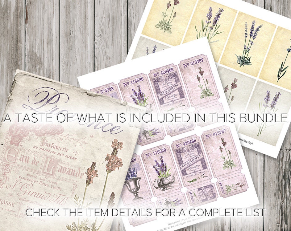 Lavender Digital Paper Pack, Paper Craft, Junk Journal, Lavender Bundle ...