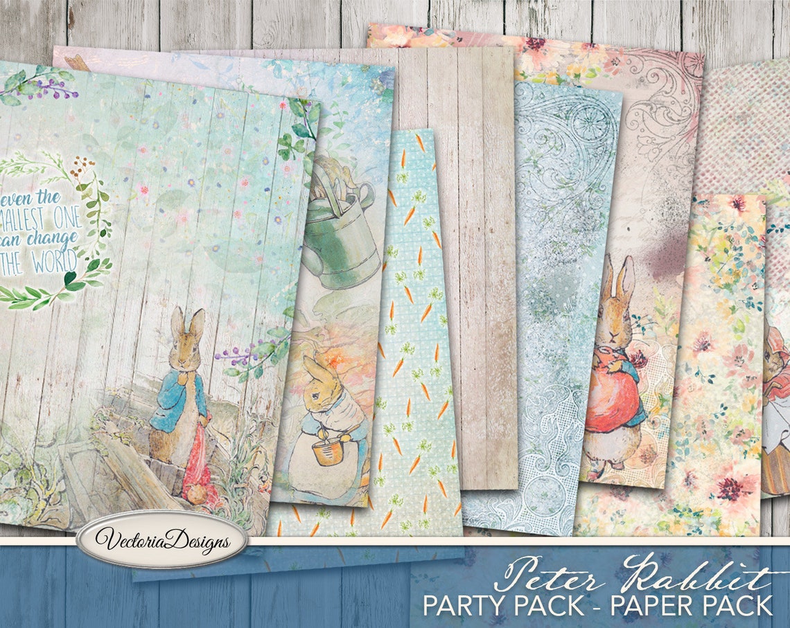 Peter Rabbit Party Pack Paper Pack Baby Shower Beatrix - Etsy