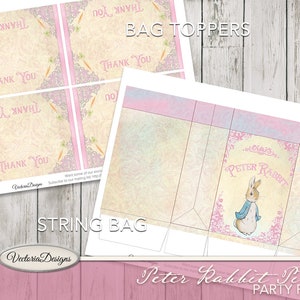 Peter Rabbit Party Pack Pink Printable Party Decor Beatrix Potter Diy ...