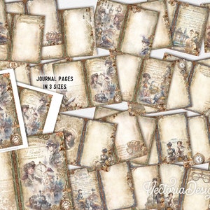 Steampunk Trains Junk Journal Kit DELUXE, Trains Crafting Printables ...