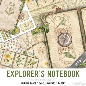 Explorer's Notebook MINI Crafting Printables Kit, Printable Nature Junk ...