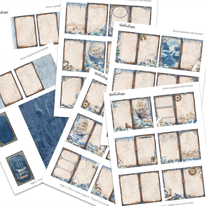 Winter Expedition Mini Book Printable - 003921 - Etsy