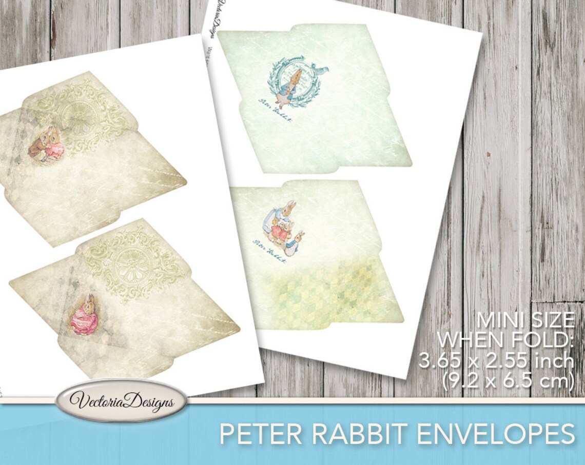 Peter Rabbit Envelopes, Digital Paper Envelopes, Writing Paper ...