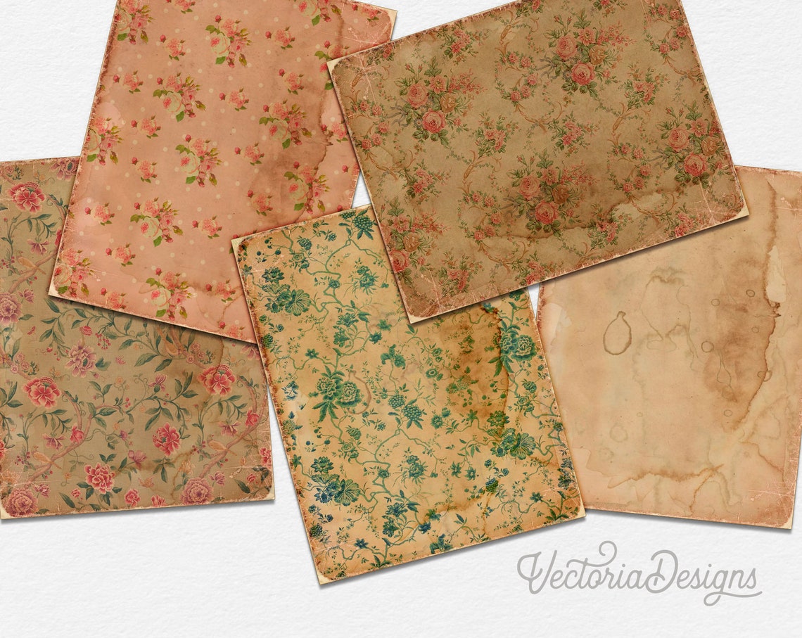 Shabby Vintage Paper Pack Shabby Decoration Retro Paper - Etsy