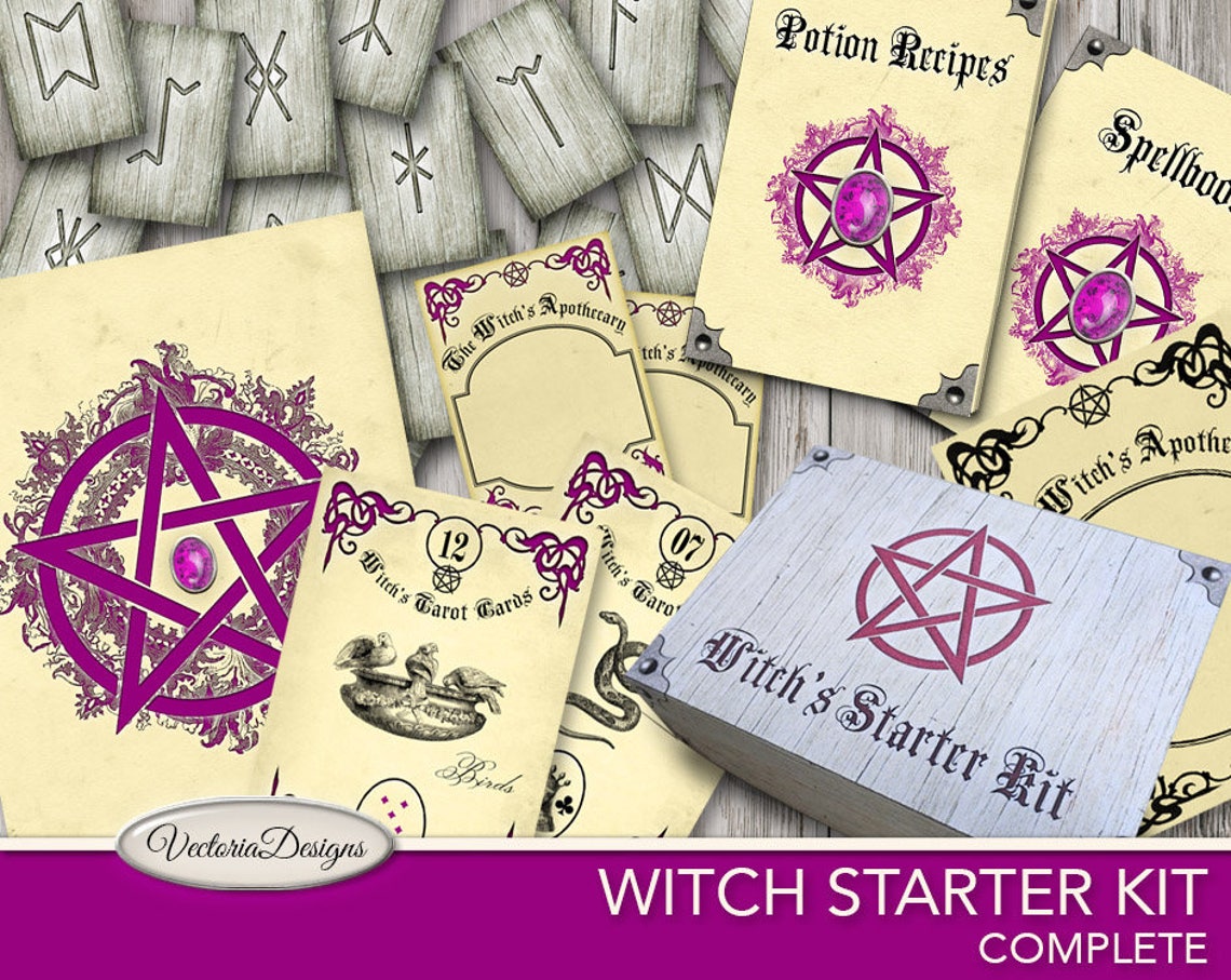 Wicca Starter Kit Witch Pack Witch Box Halloween Printable - Etsy