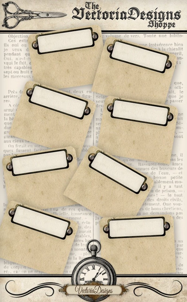 Printable Tabs Organizing Printable Vintage Style Retro - Etsy