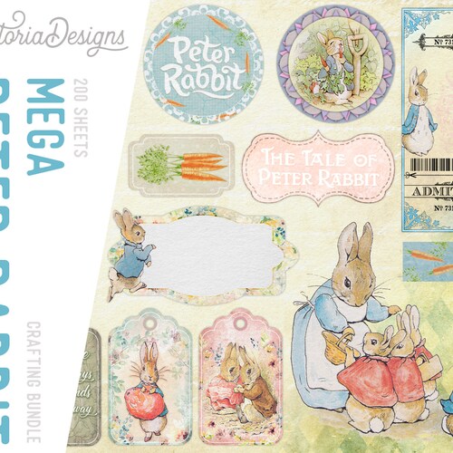 Peter Rabbit Paper Pack Beatrix Potter Digital Paper - Etsy